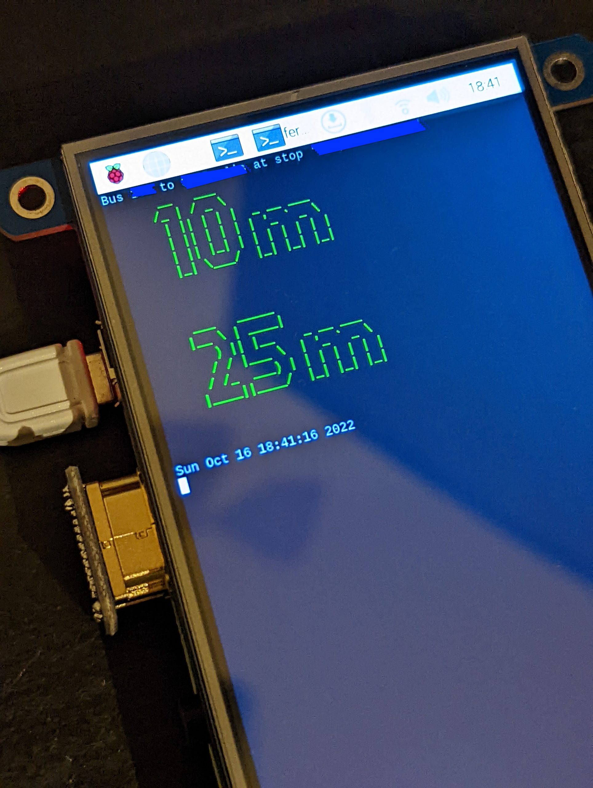 I built a Bus Clock with a Raspberry Pi - Purple Hoisin